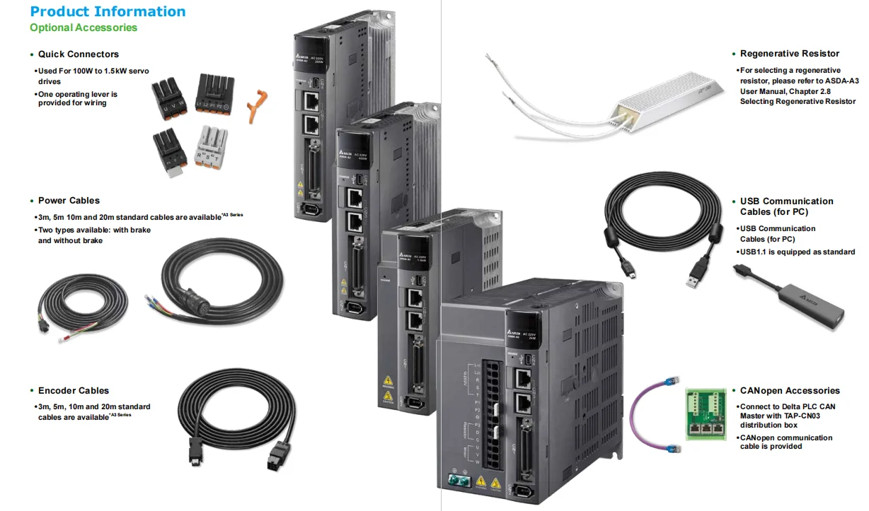 델타 ASDA A3 시리즈 400W 0.4kw 220V ASD A3 0421 L AC 서보 드라이브 및 모터|공구 부품 ...