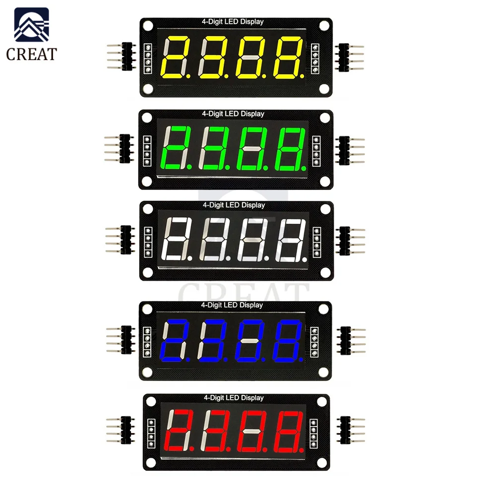 TM1637-0-56-4-Bit-Digital-LED-Tube-Display-Module-Decimal-7-Segments ...