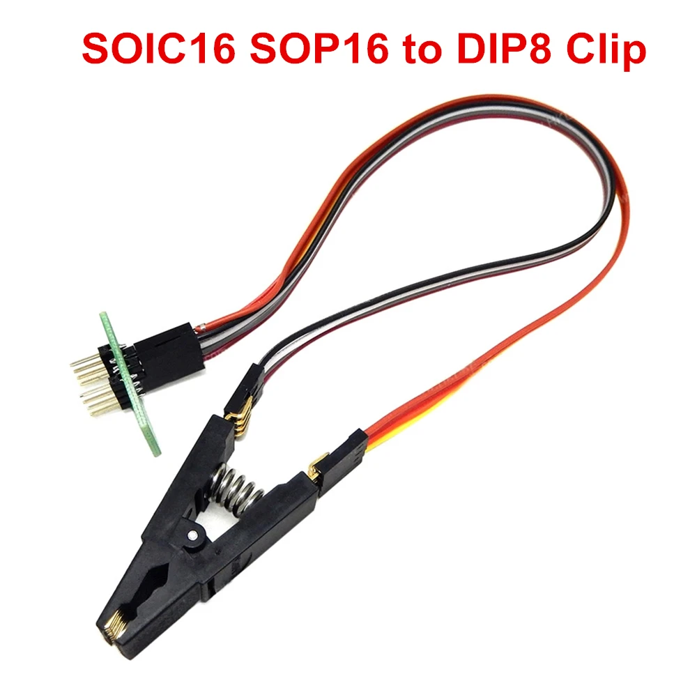 For Soic8 Soic16 Sop8 Flash Chip Ic Test Clip With Spi Cable Programmer ...