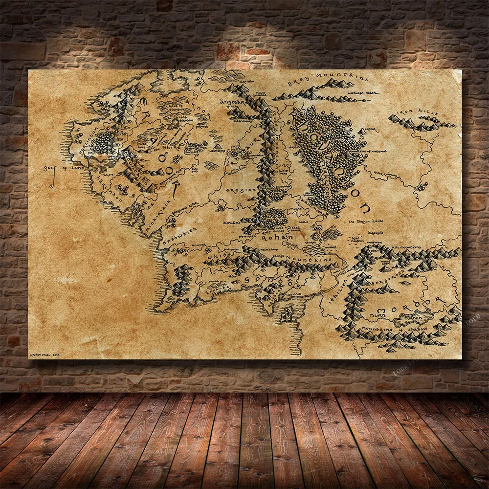 Middle Earth Map Wallpaper