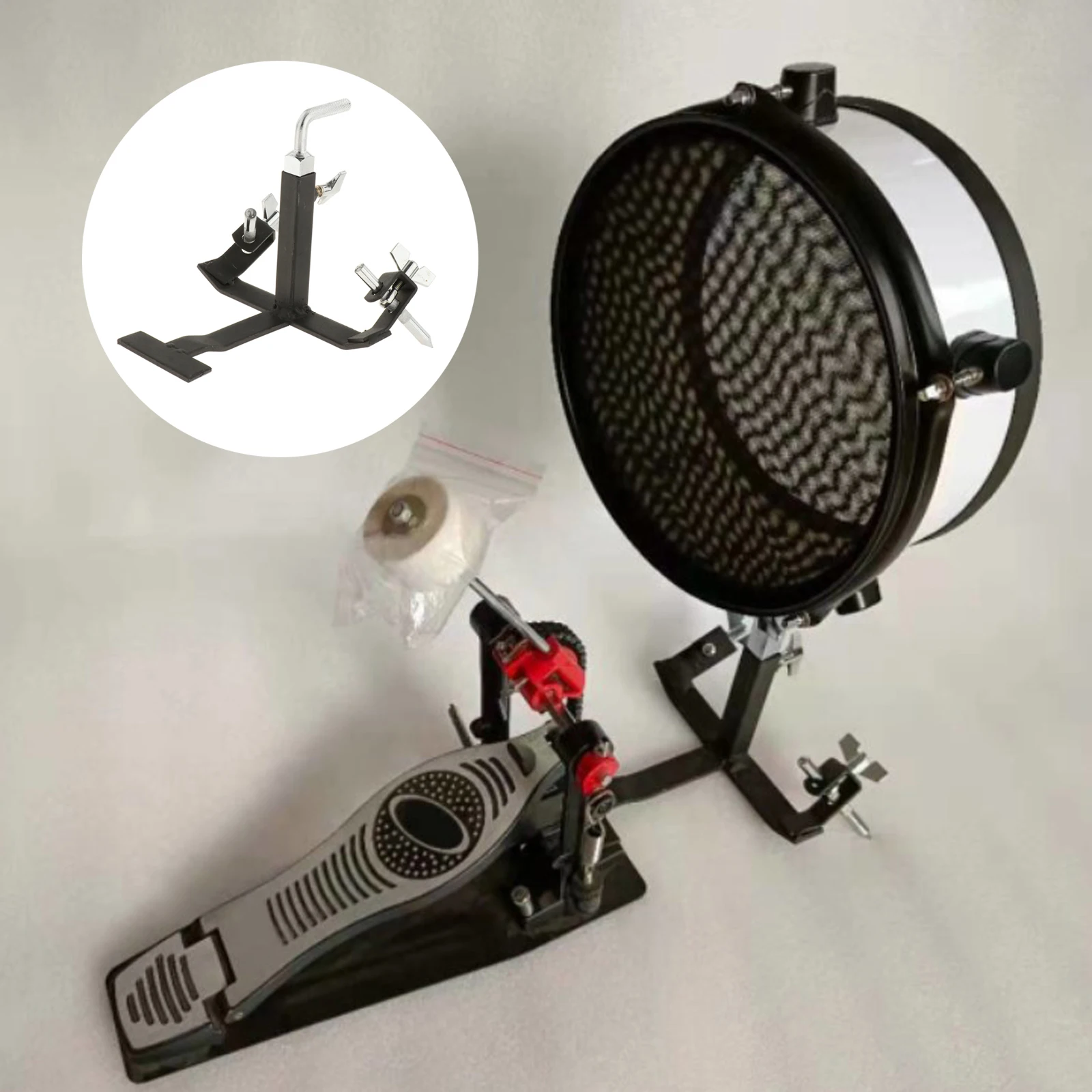 Cowbell-Pedal-Foot-Bracket-Percussion-Cowbell-Drum-Cymbal-Stand-Pedal ...