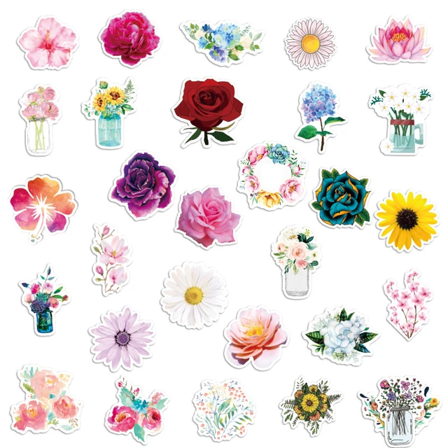 Printable Flower Stickers