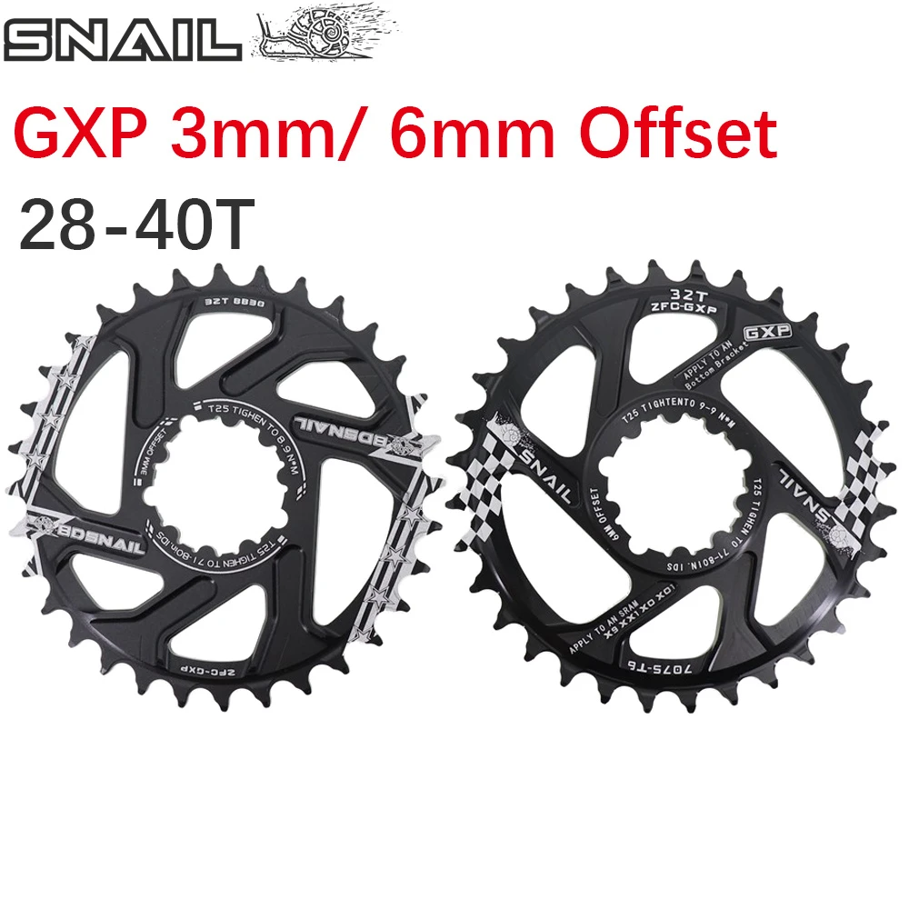Snail Gxp Chainring Round 3mm 6mm Offset For Sram Eagle 28 30 32 34 36 ...