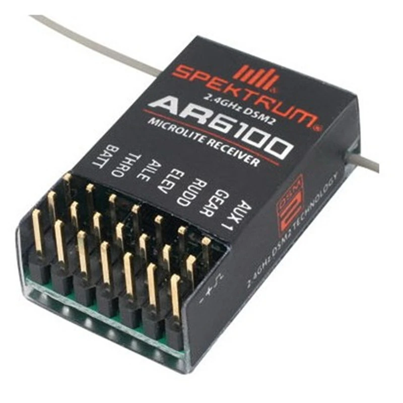 Dsm2 6 Channel 2.4ghz 6ch Ar6100 Rc Receiver Receptor Compatible ...