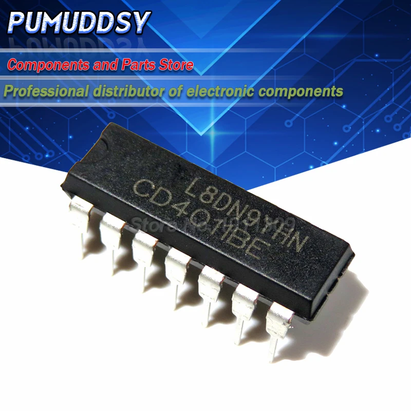 10pcs Cd4011be Cd4011 Dip-14 4011 Quad 2-input Nand Gate Ic ...