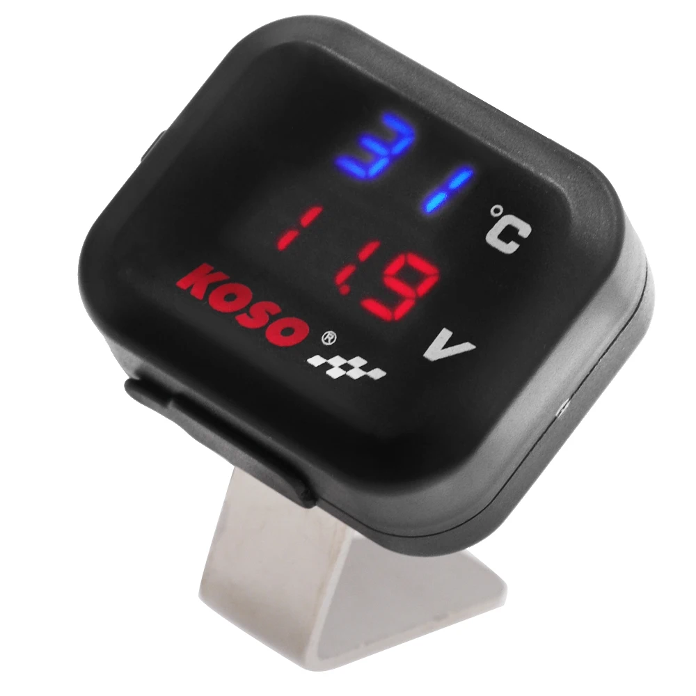Koso Motorcycle Air Thermometer Gauge Led Voltmeter Voltage For ...