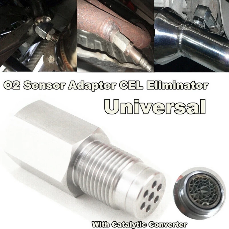 Oxygen O2 Sensor Spacer Adapter Bung Catalytic Converter Fix Check ...