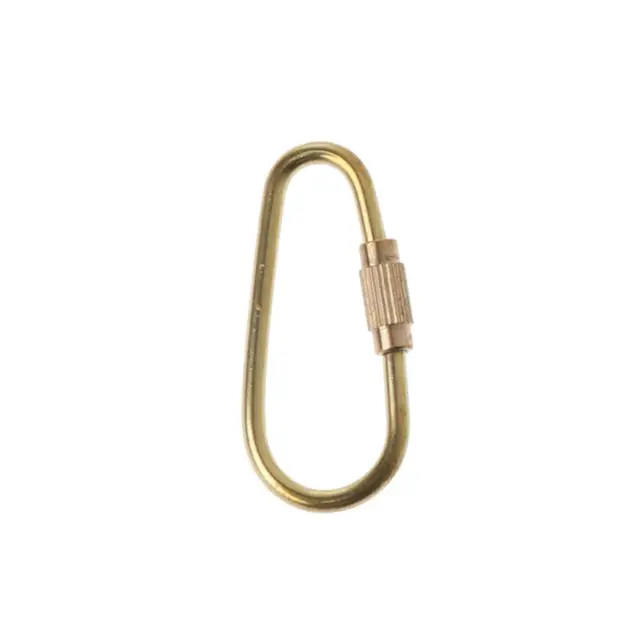 Durable Brass Screw Lock Keychain Simple Brass Key Chain Lock Clip Key ...