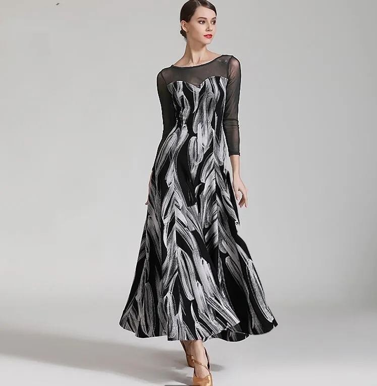 Robe-de-concours-de-danse-de-salle-de-bal-robe-de-valse-robe-de-danse ...