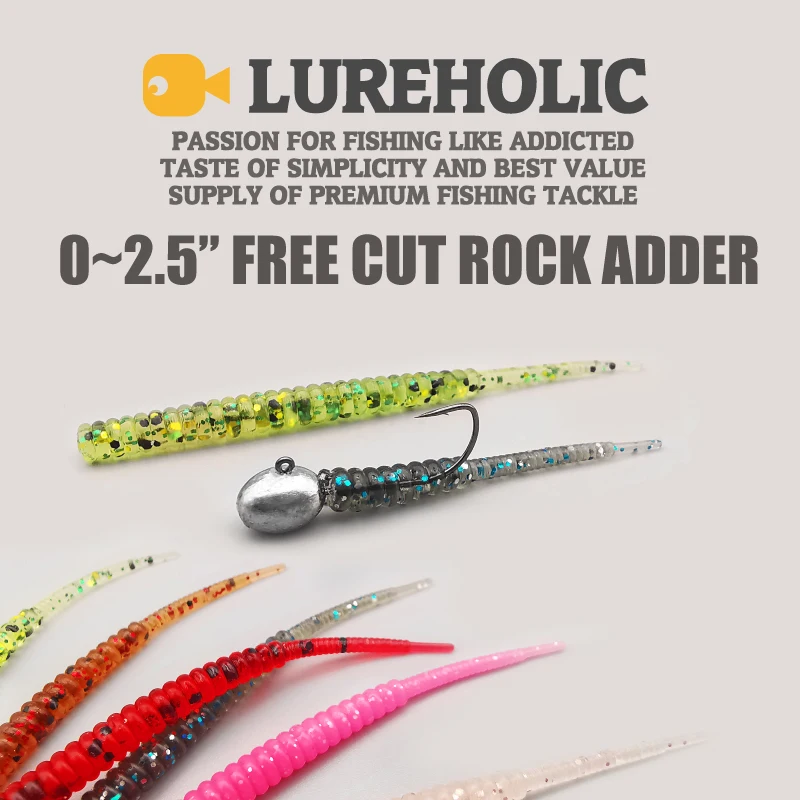 LUREHOLIC 0 2.5” Free Cut Aji Fishing ROCK ADDER Fineese Lure Fishing ...