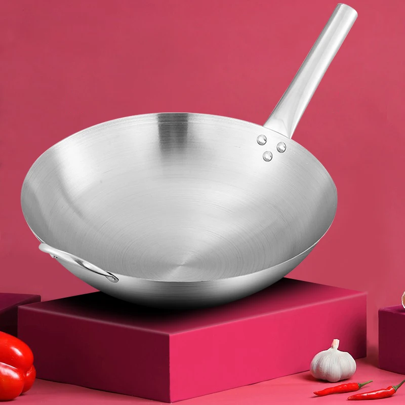 Stainless Steel Wok 1.8mm Thick High Quality Chinese Handmade Wok ...