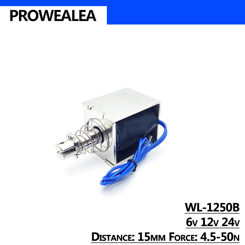 Solenoid Electromagnet Push Pull Type WL-1250B 6V 12V 24V Thrust Force ...