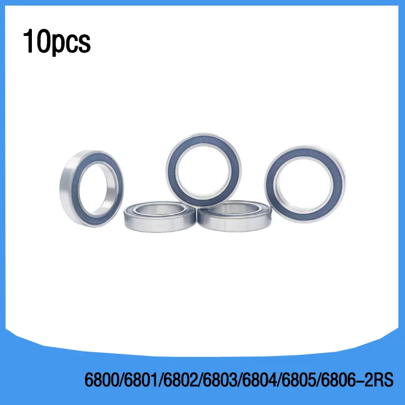 10pcs 6800 6801 6802 6803 6804 6805 6806 RS Rolamento de esferas 2rs ...