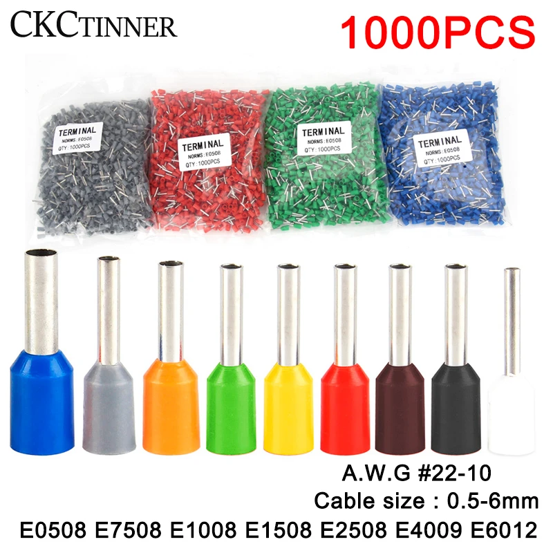 Isolados Ferrules Terminal Bloco Cord, End Wire Connector, Crimp ...