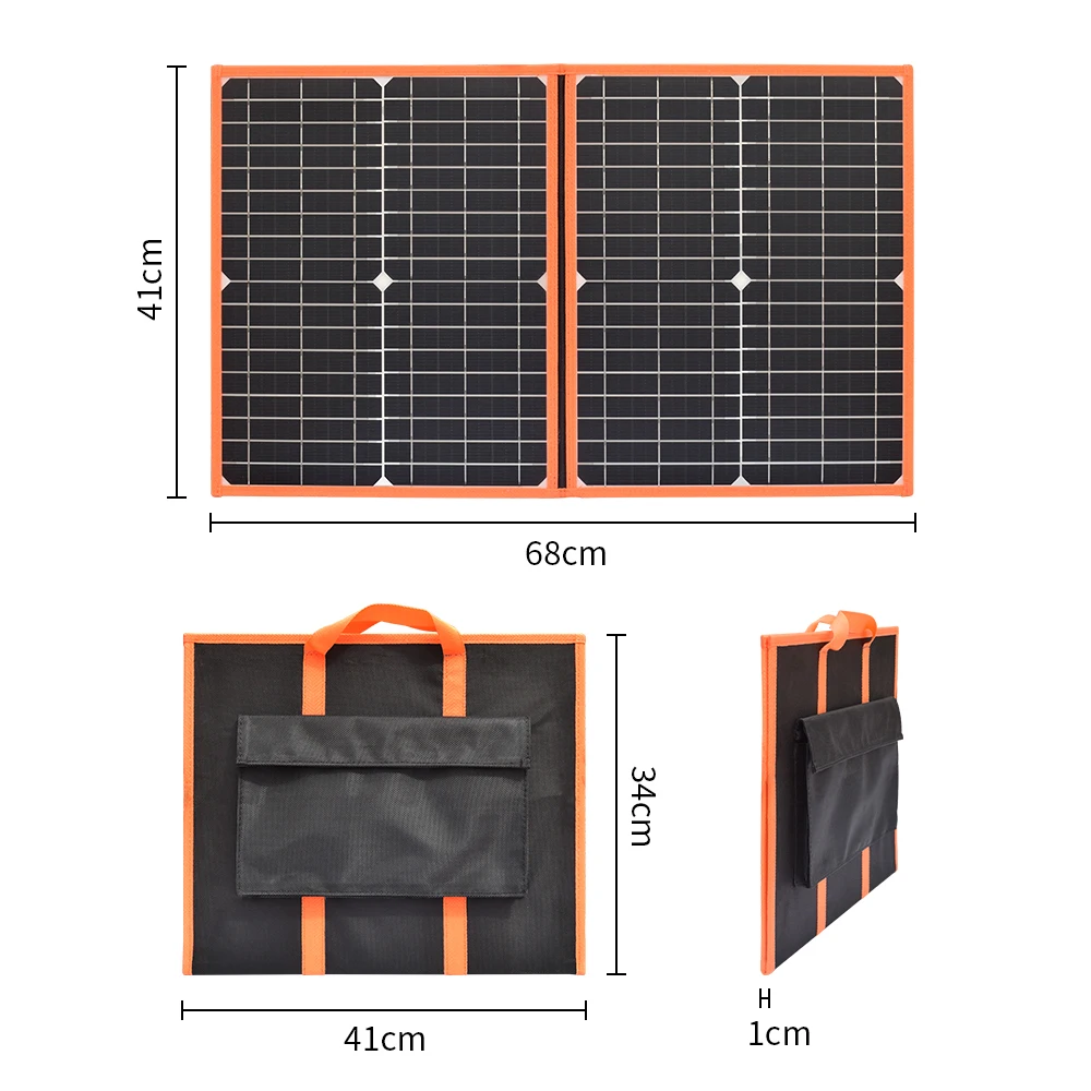 Kit 40w--Panneau Solaire Flexible Et Pliable, 40w 60w 80w 100w, Haute Efficacité, Voyage ...