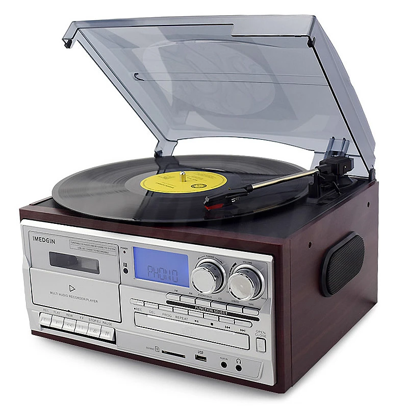 Vinyl record player modern gramophone multi function record player CD ...