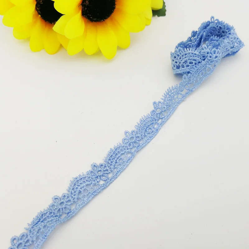 10yard/lot Sky Blue High Quality Lace Trim Delicate Floral Lace Ribbon ...