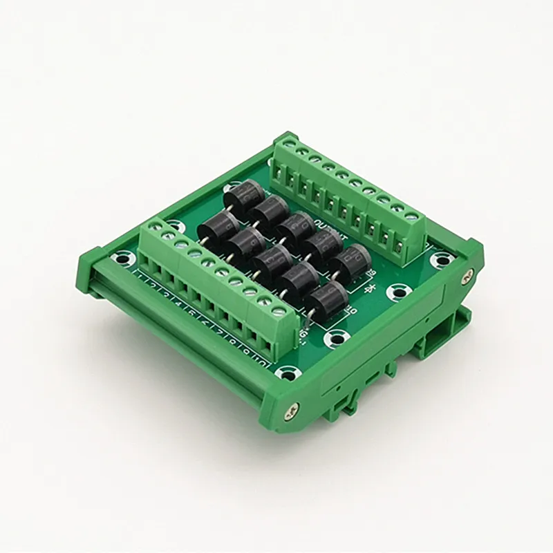 DIN rail mountable Diode Protection Terminal Block 6A10 6A/1000V Diode ...