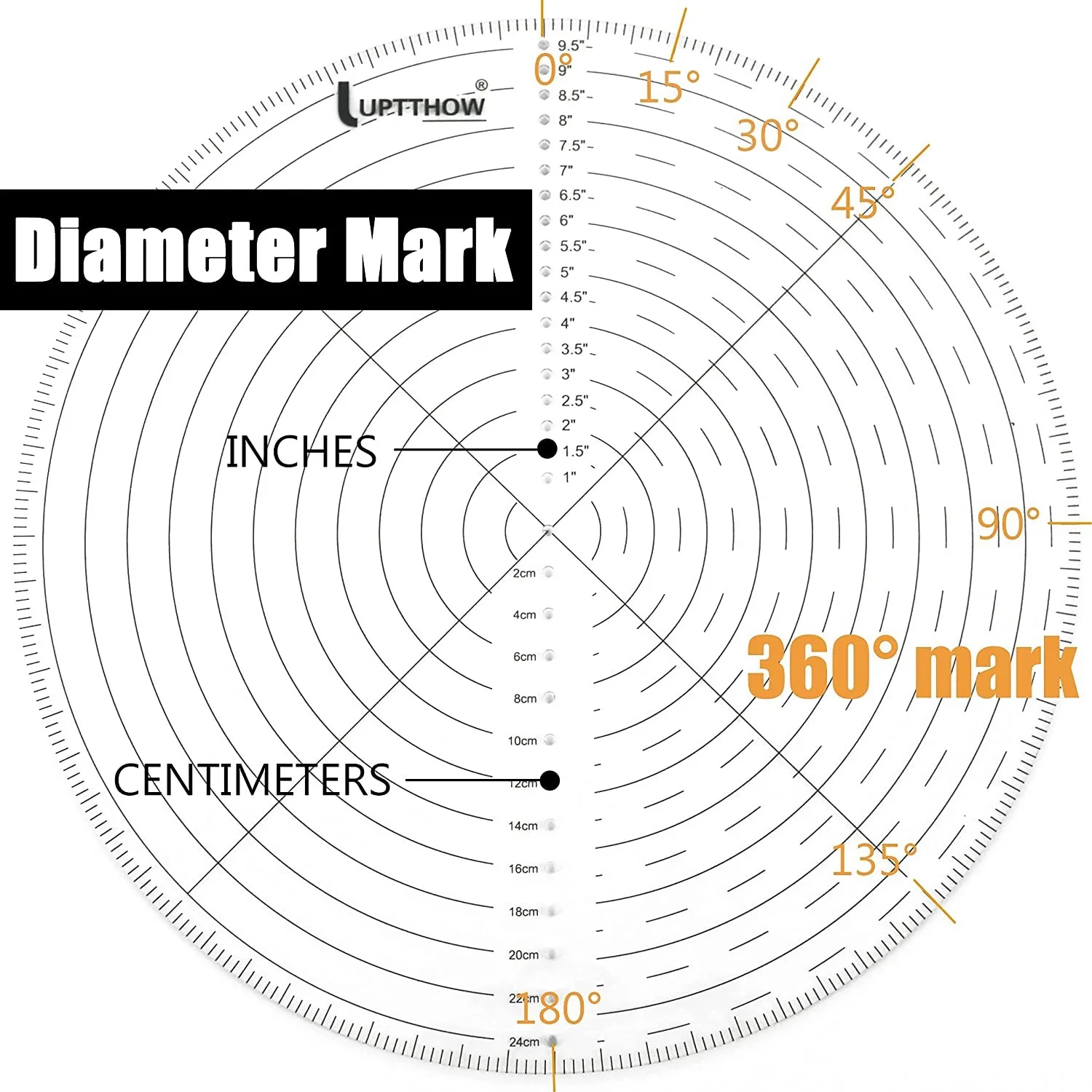 10 Inch Circle Acrylic Ruler Tailors Quilting Rulers DIY Sewing ...