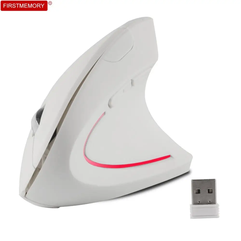 Wireless Right Hand Vertical Mouse Ergonomic Gaming Mouse 2.4G 1600 DPI ...