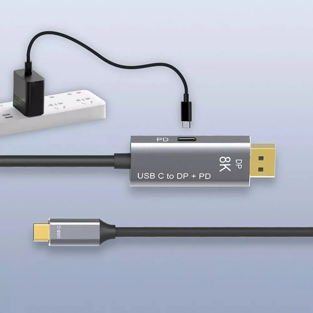 Flexible Usb C To Displayport Cable Type C To Dp1.4 Adapter 8k 60hz 4k ...