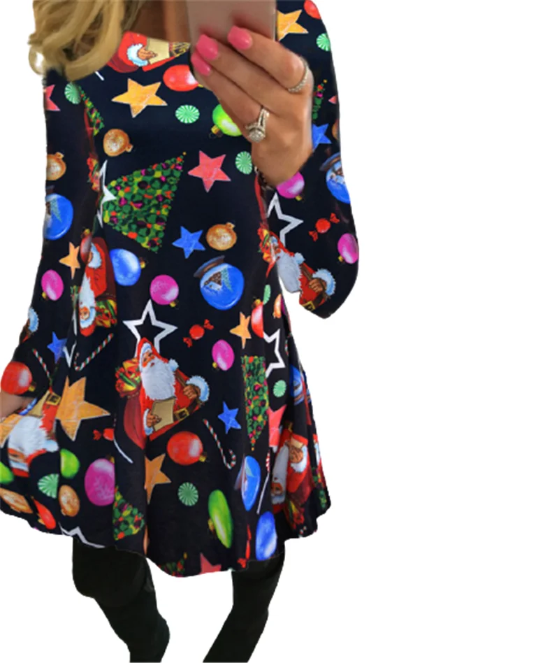 Winter-Christmas-Dresses-Women-50S-60S-Vintage-Robe-Party-Dress-Long ...