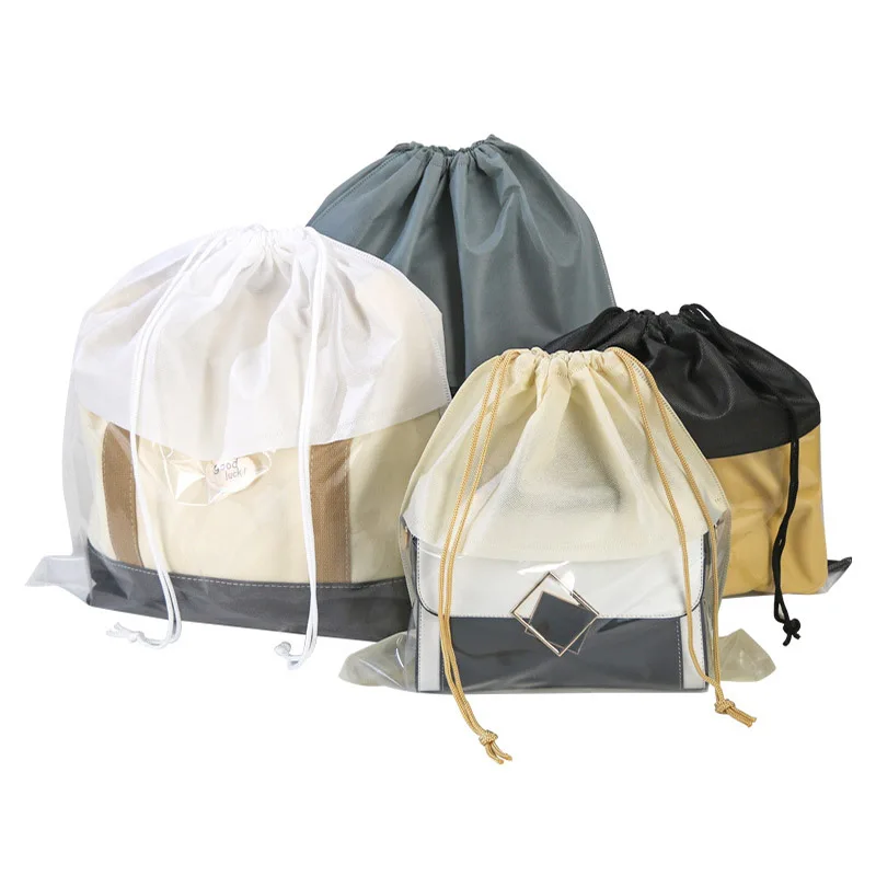 5pcs Non-woven Drawstring Storage Bags Pocket Drawstring Dust-proof ...