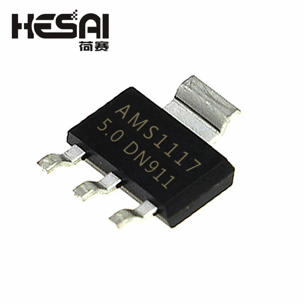 10pcs Original Ams1117-5.0 Ams1117-5.0v , Ams1117 1117 5v 1a Sot223 Voltage Regulator ...