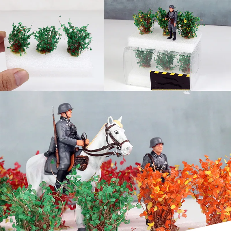 DIY Miniature Model Long Shrub Bush Model Simulated Vegetation Military ...