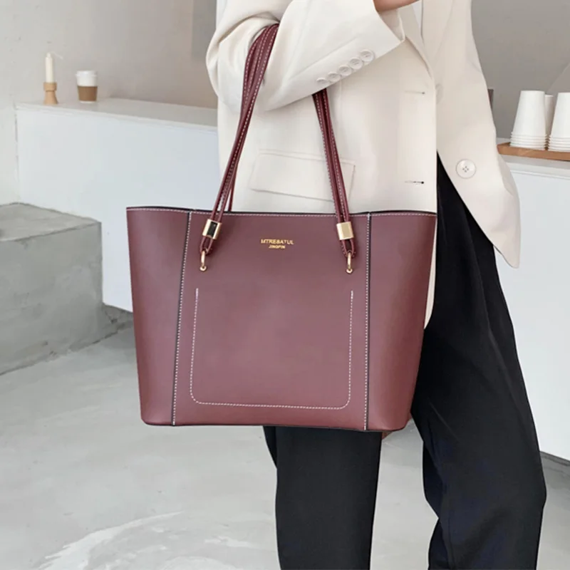 Big Leather Hand Bag For Women 2020 Designer Large Capacity Lady Laptop ...