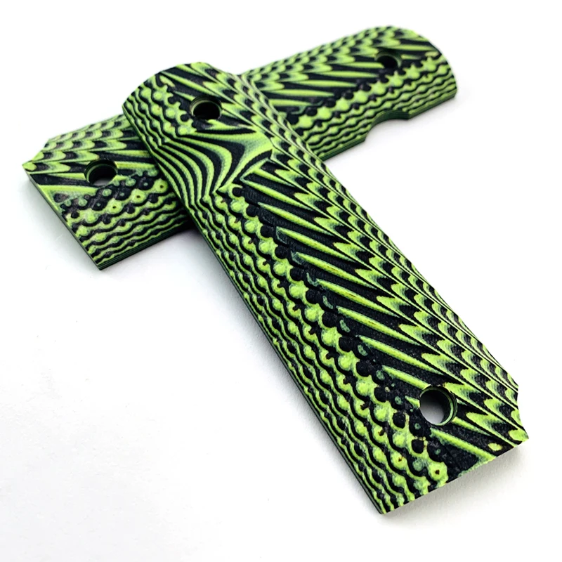 2Pieces-1911-grips-Green-G10-Handle-Grips-Patch-Custom-Grips-CNC-Handle ...
