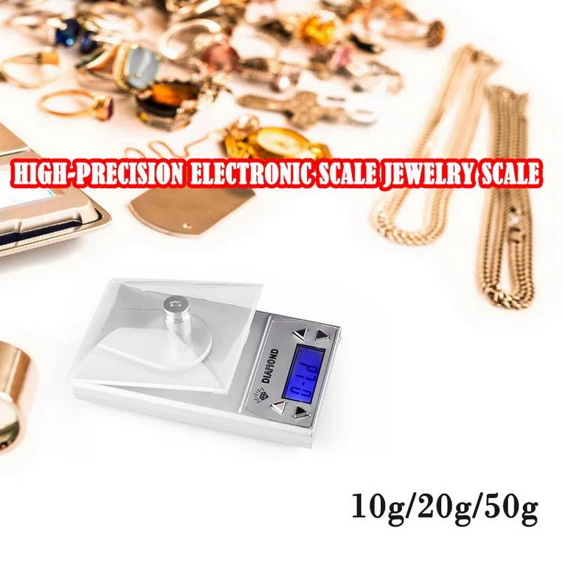 50g/20g/10g 0.001g Portable High Precision LCD Digital Jewelry Scale ...