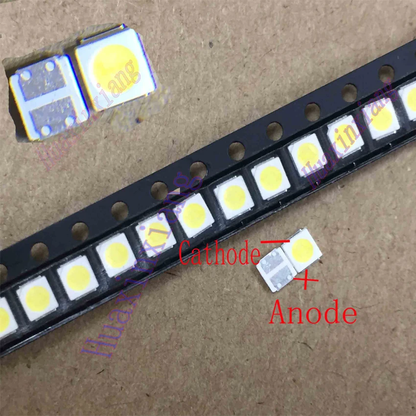 100pcs/Lot 1.8W SMD LED 3030 3V Cool White High Power For TV Backlight Application 3.0*3.0*0.6mm