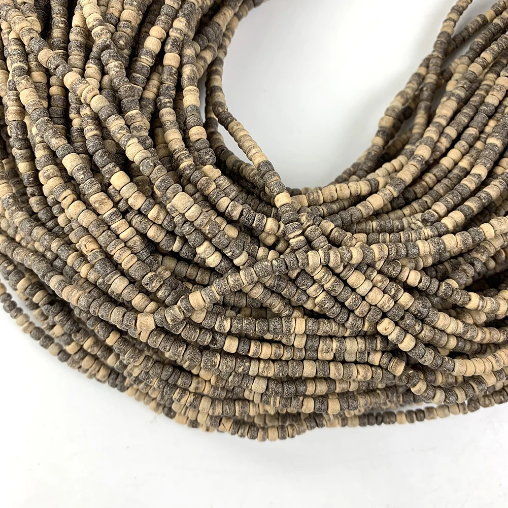 Handmade 3mm Natural Environmental Wood Beads Round Coconut Shell ...