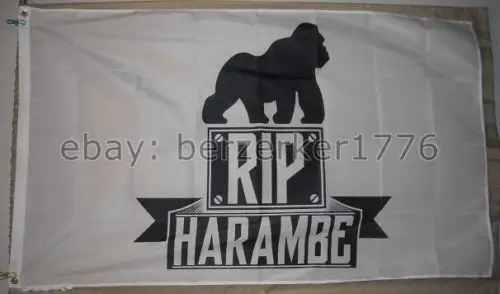 3ft x 5ft3 x5ft RIP Harambe Gorilla Cincinnati Zoo Flag print Polyester ...