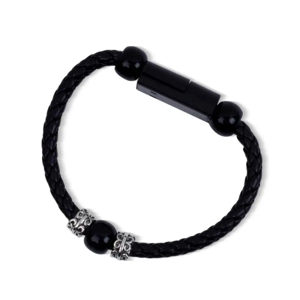 Charge-Bracelet-Women-Men-Faux-Leather-Braided-Micro-USB-Type-C ...