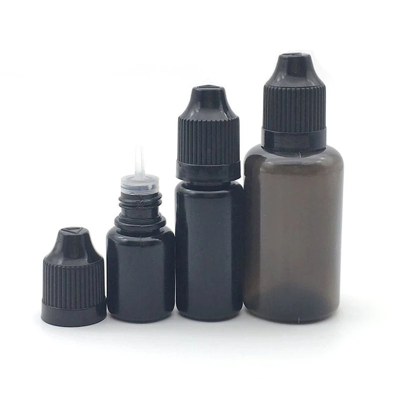 빈 Pe 플라스틱 점적기 병 액체 항아리 어린이 방지 캡 바이알 5ml 10ml 30ml 10 개리필 병