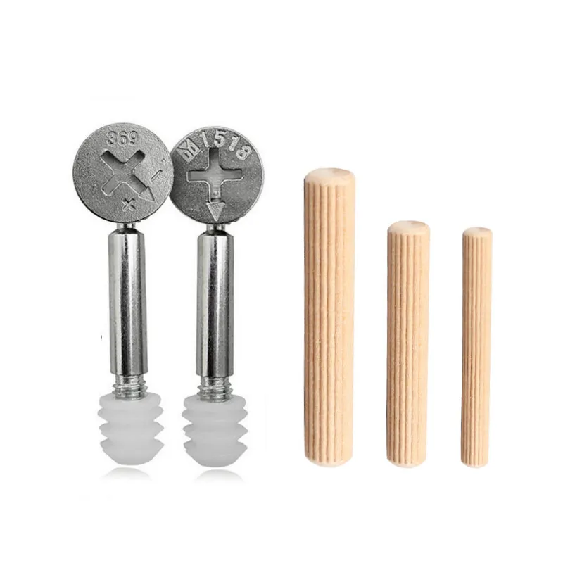 Clavijas para pasador de madera, Conector de tuerca de rueda, tornillo fijador para empalme de ...