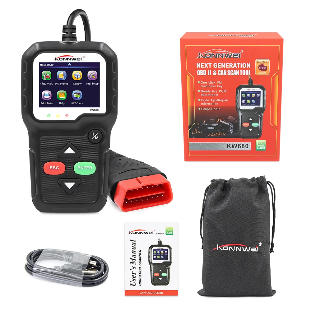 KONNWEI KW680 считыватель кодов OBD2 сканер KW680 OBD 2 OBD2 ...
