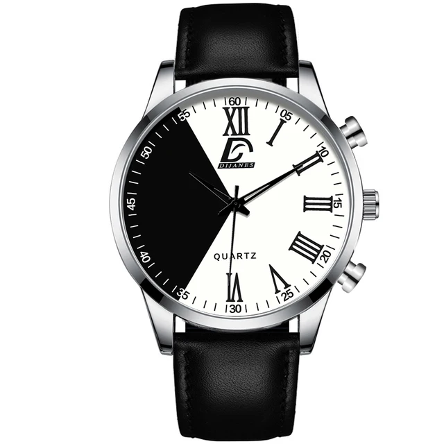 DIJANES Mens Minimalist Watches Luxury Men Fashion Casual Leather Strap ...