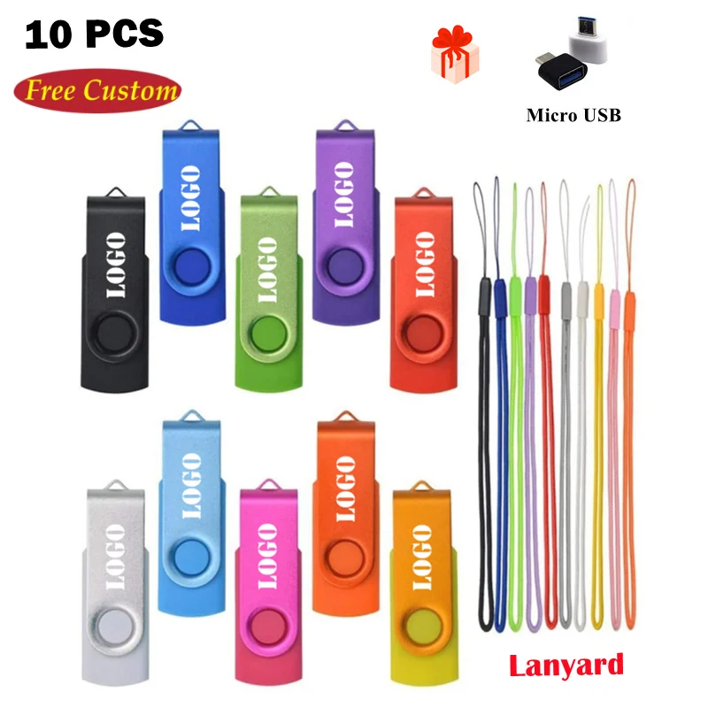 10 Pçs/lote Cor Usb Flash Drive Pen Drive Gb 2 1gb Gb Gb 16 8 4gb ...