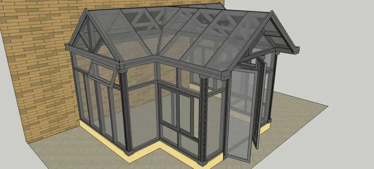 Aluminum Glass Sunroom Garden House Sunroom Sunhouse Prefabricated with ...