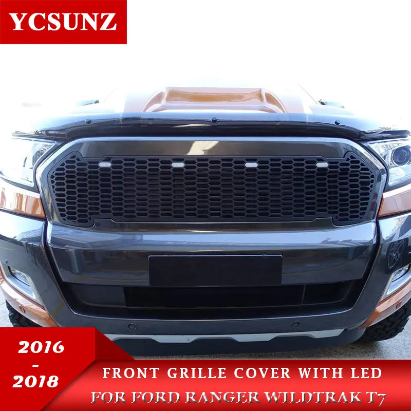 ABS Racing Grills With LED Light Front Grilles Cover Car Accessories ...