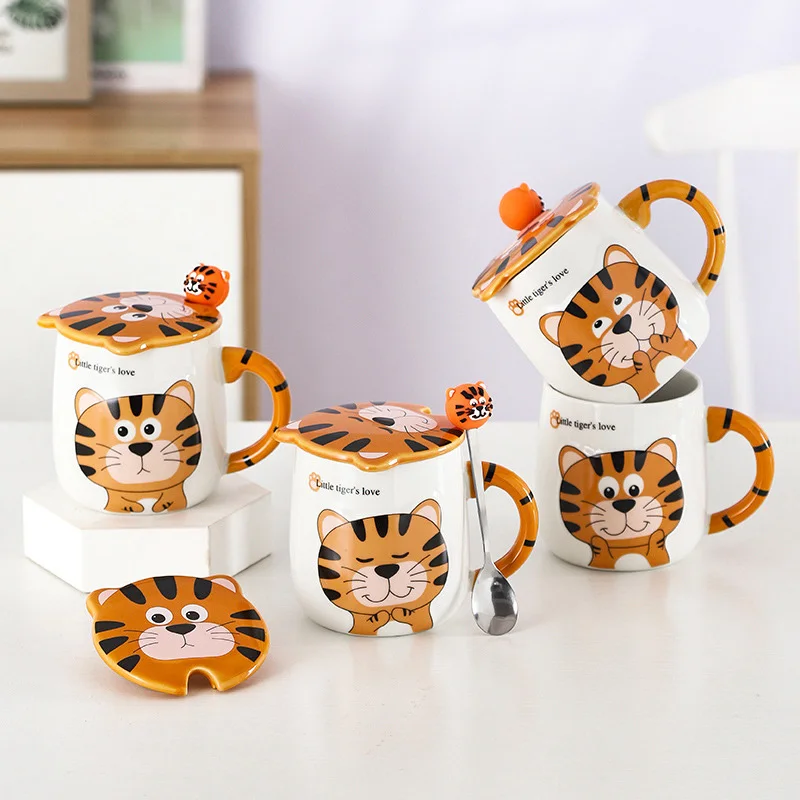 Cartoon Tiger On Cup