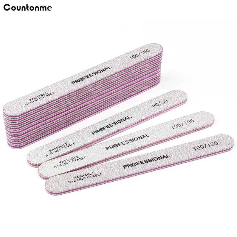 5Pcs-10Pcs-Straight-Professional-Nail-File-100-180-Nail-Manicure-Buffer ...
