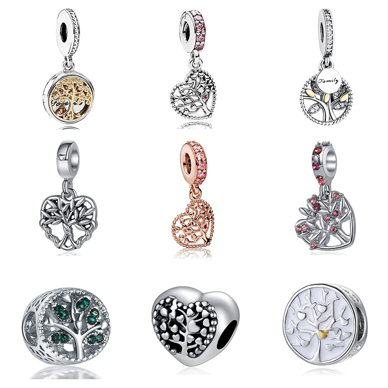 New Original Alloy Bead Family Roots Tree of Life Dangle Charm Enamel ...