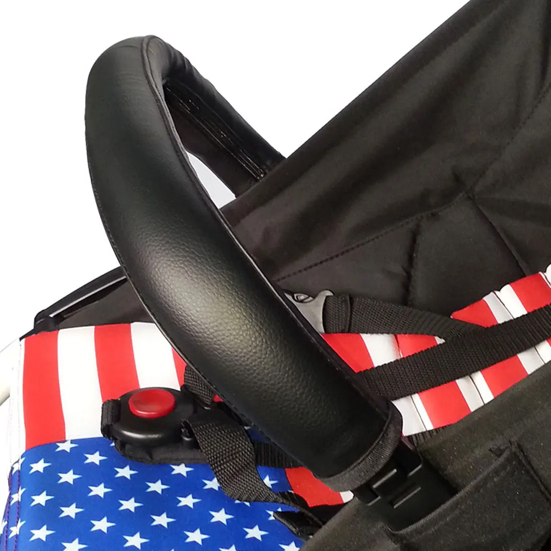 Baby Pram Handle PU Leather Pushchair Stroller Armrest Case Protective ...