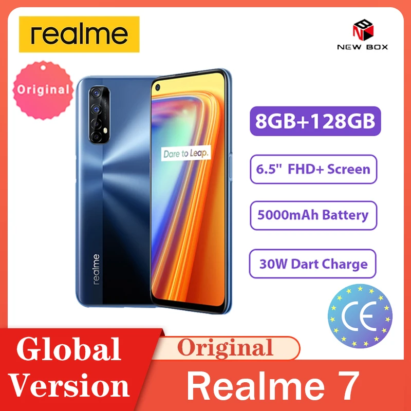 Realme 7 Smart Phone 8GB 128GB 5000mAh 30W 4G Mobile NFC 48MP Quad ...