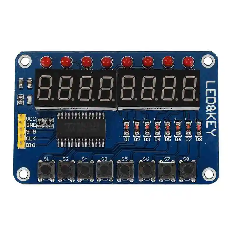 8 Bit Digital LED Tube 8 Bit TM1638 Key Display Module For AVR Arduino ...
