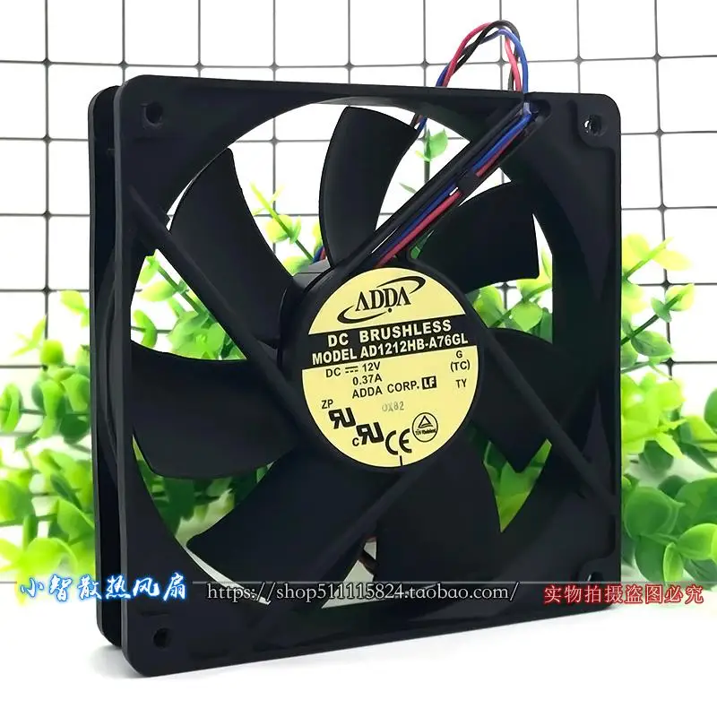 original 12025 12cm 12v 0.37A AD1212HB-A76GL 3-wire gale volume chassis ...